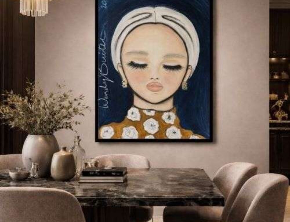 Velvet Gaze - a painting by Wendy Buiter | Feminine Contemporary Art